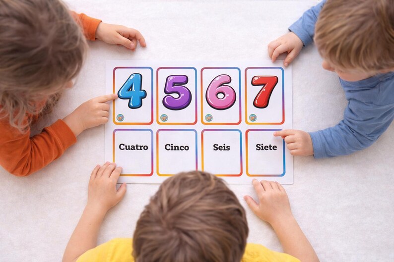 Spanish Numbers 1–10 Flashcards for Kids & Beginners | Printable ...