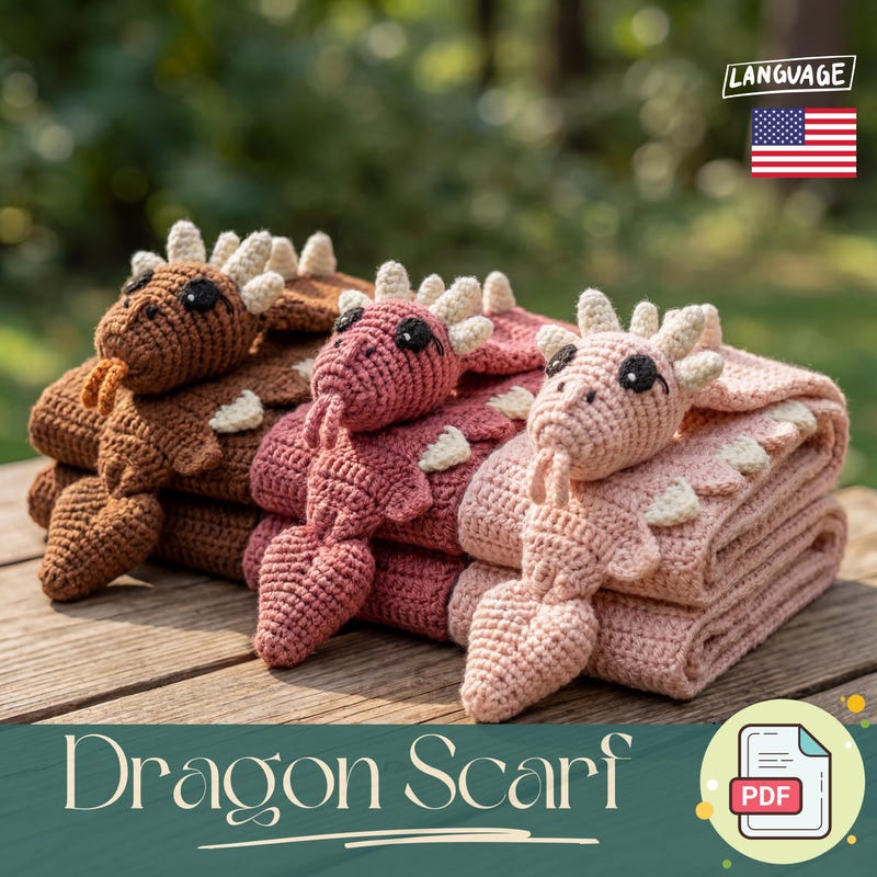 Amigurumi Dragon Scarf - Etsy