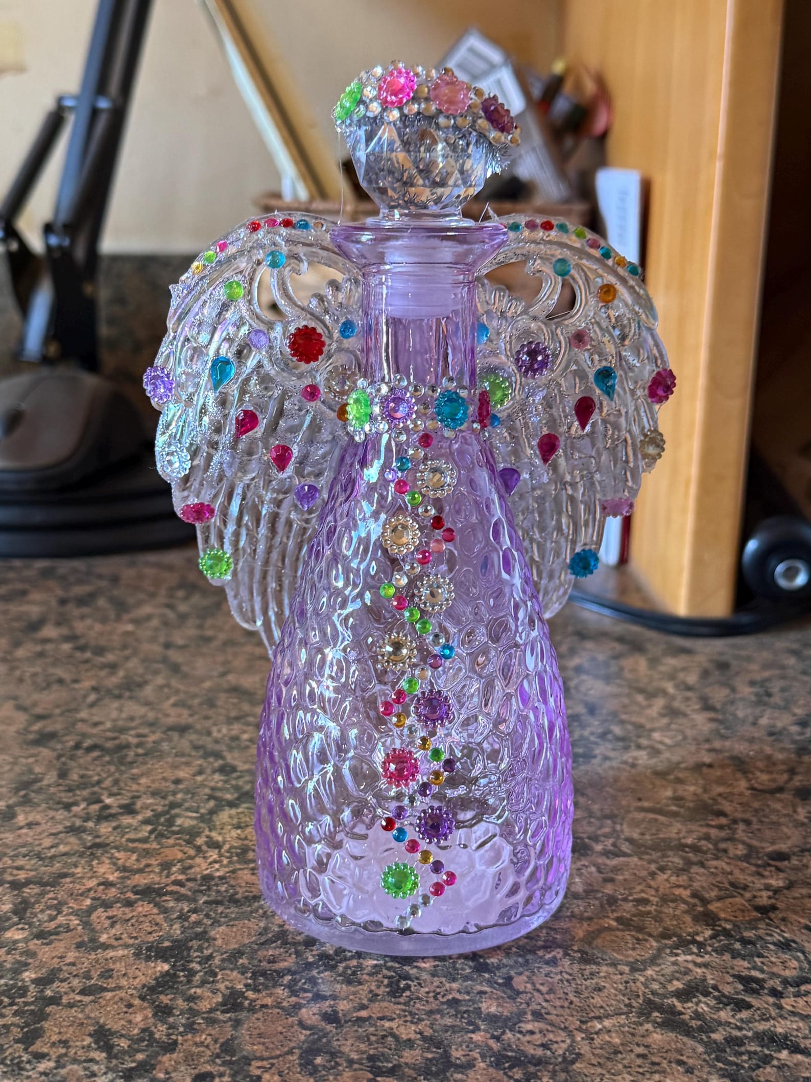 Handmade Glass Bottle Angel - Etsy