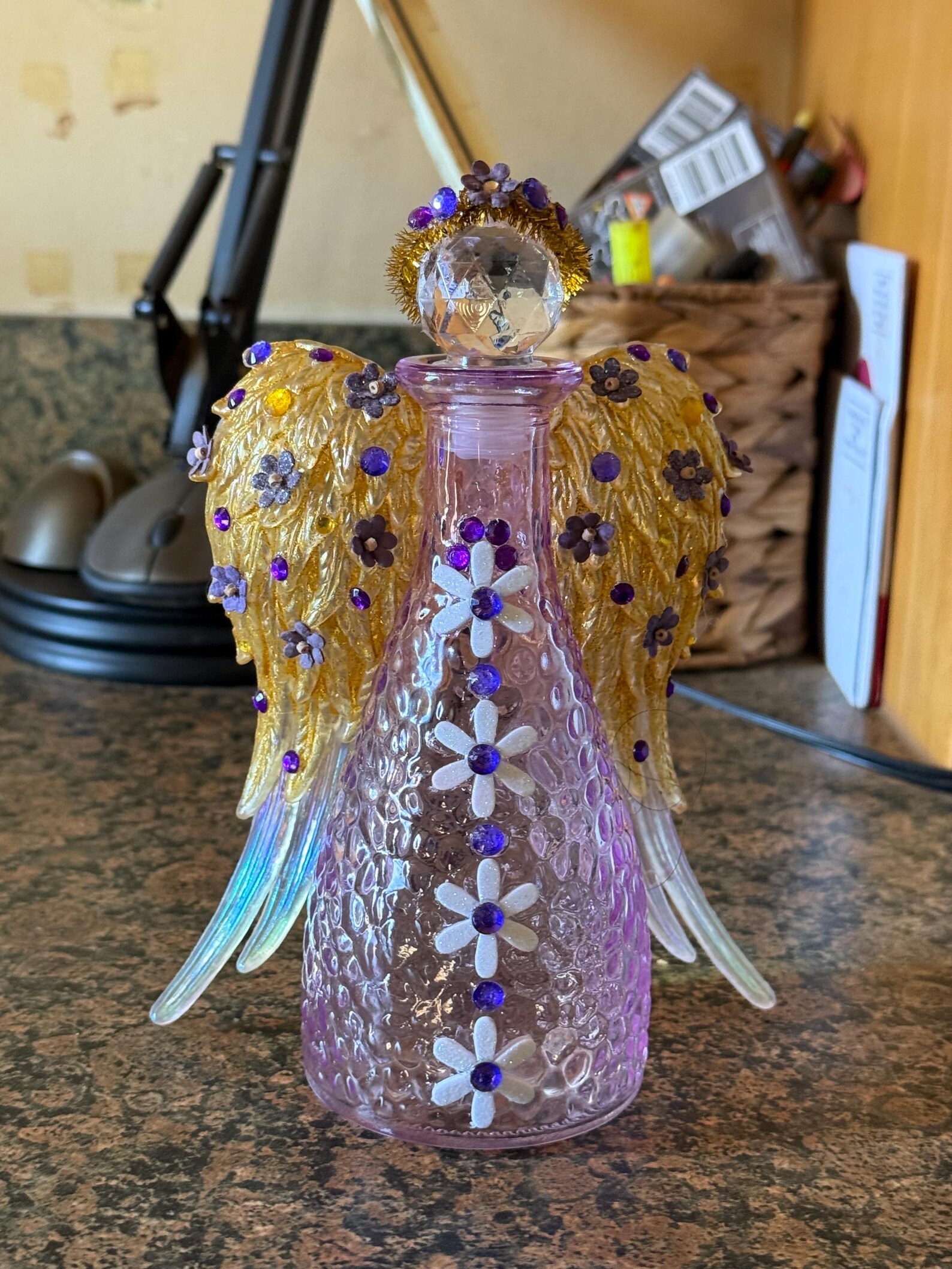 Handmade Glass Bottle Angel - Etsy