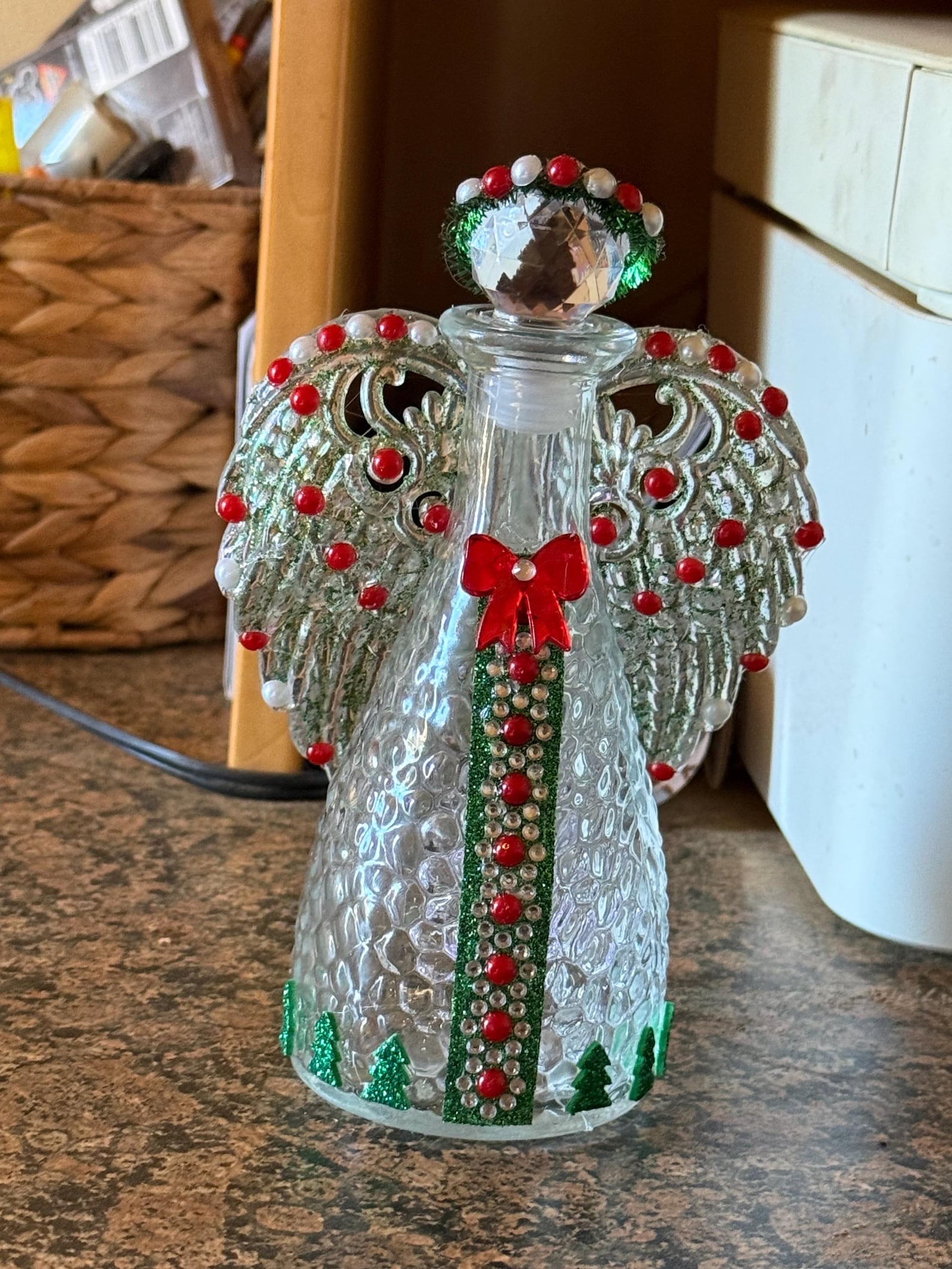 Handmade Glass Bottle Angel - Etsy