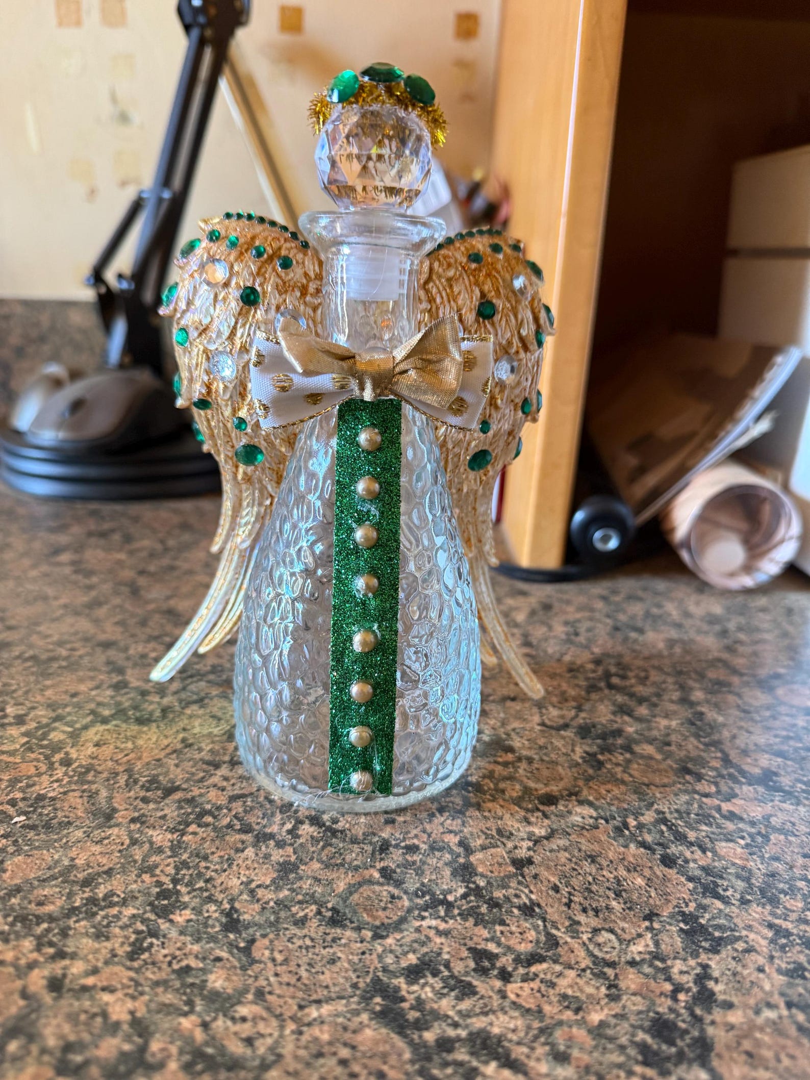 Handmade Glass Bottle Angel - Etsy