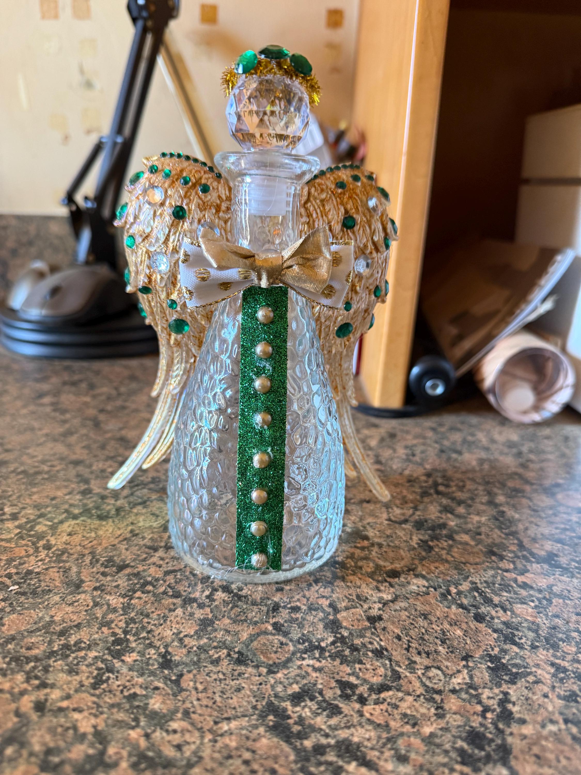 Handmade Glass Bottle Angel - Etsy