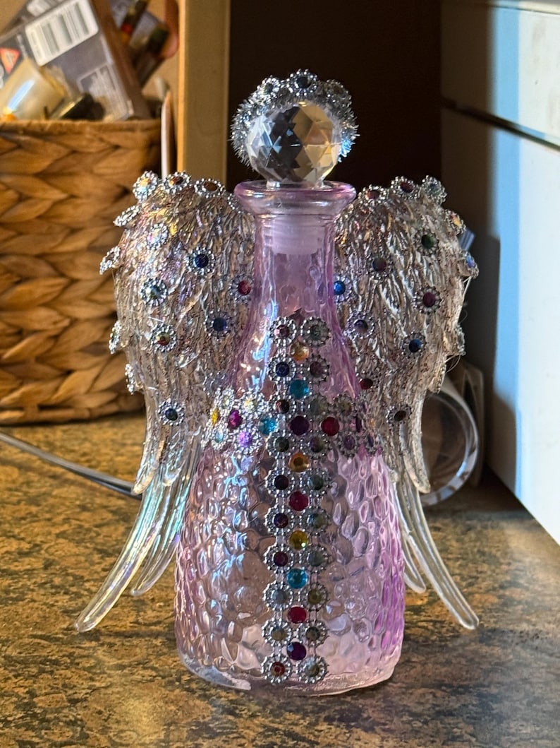 Handmade Glass Bottle Angel - Etsy