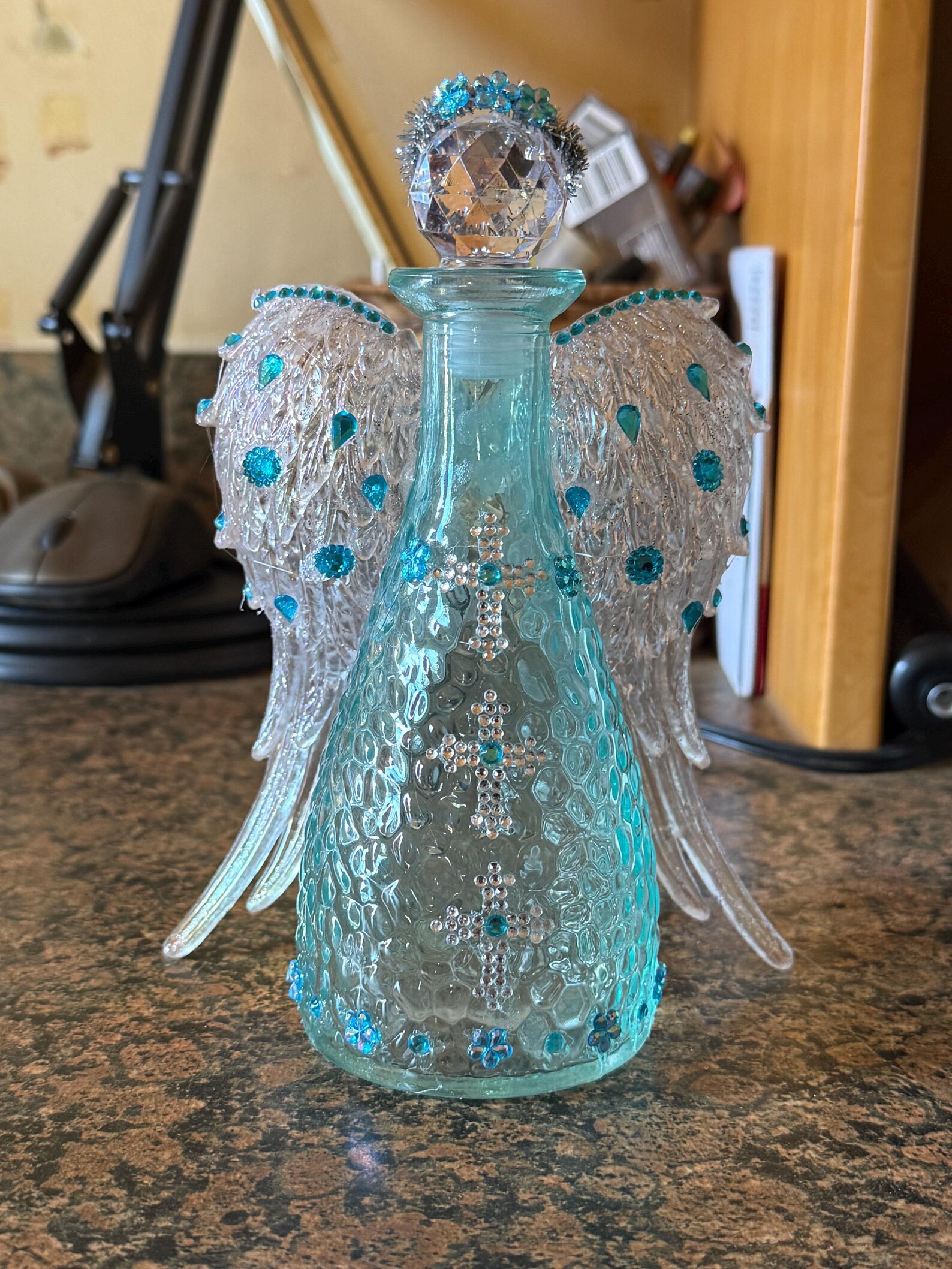 Handmade Glass Bottle Angel - Etsy