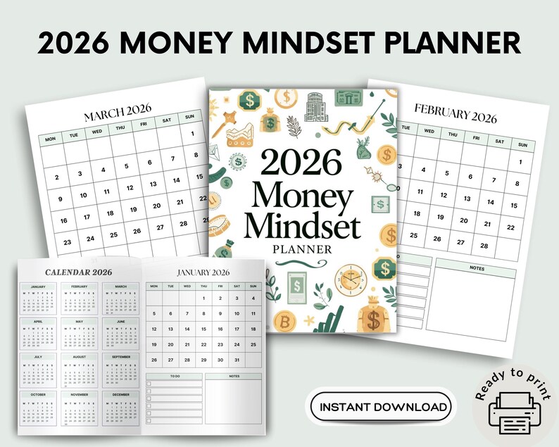 Money Mindset Planner Printable | Financial Mindset Journal PDF ...