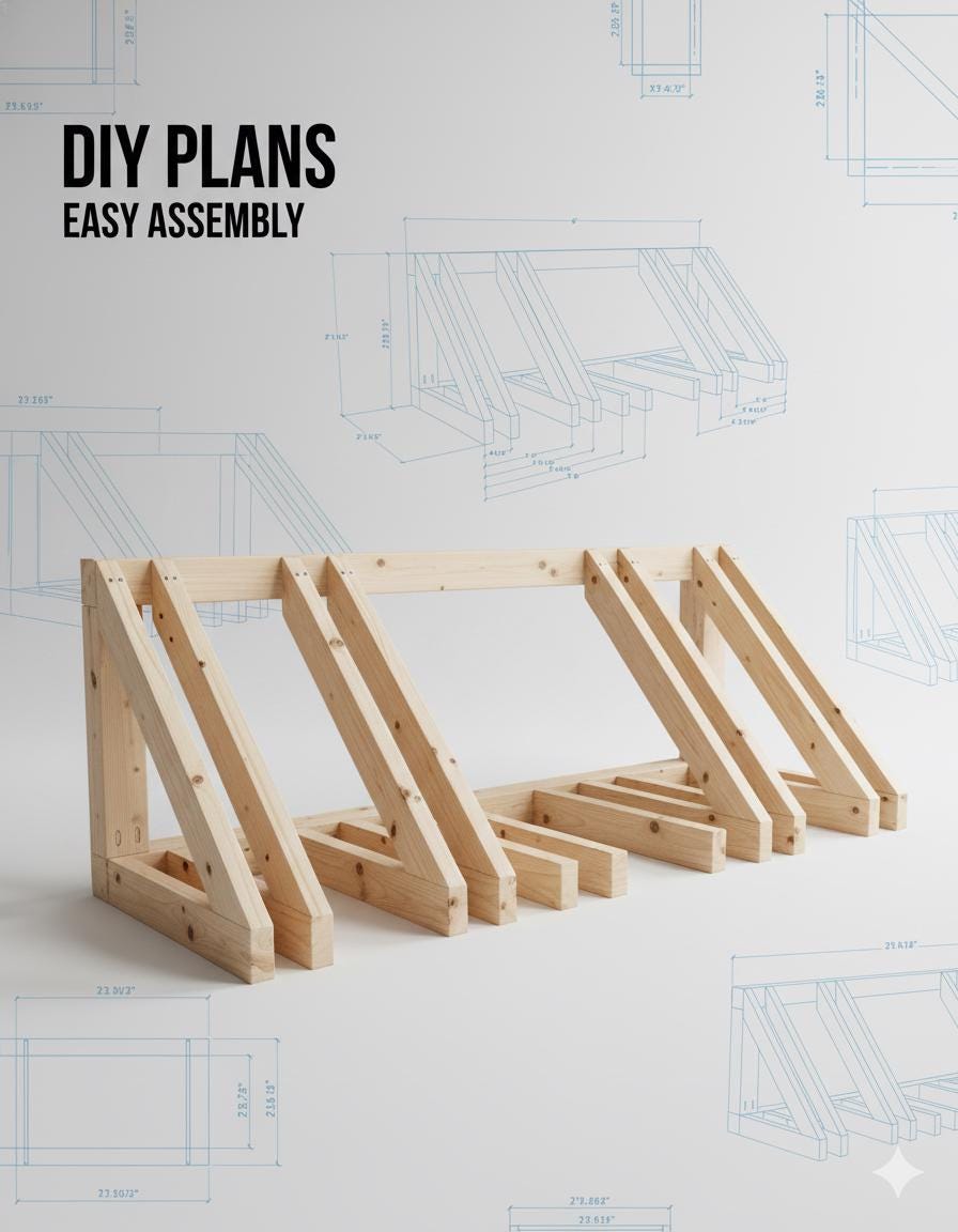 DIY Bike & Scooter Rack Plans - Backyard Storage Stand - Outdoor ...