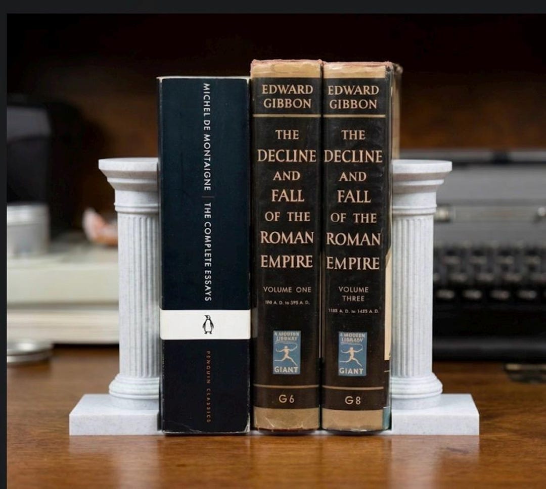 Roman Column Bookends | Greek Ruins Architecture Decor | Dark Academia ...