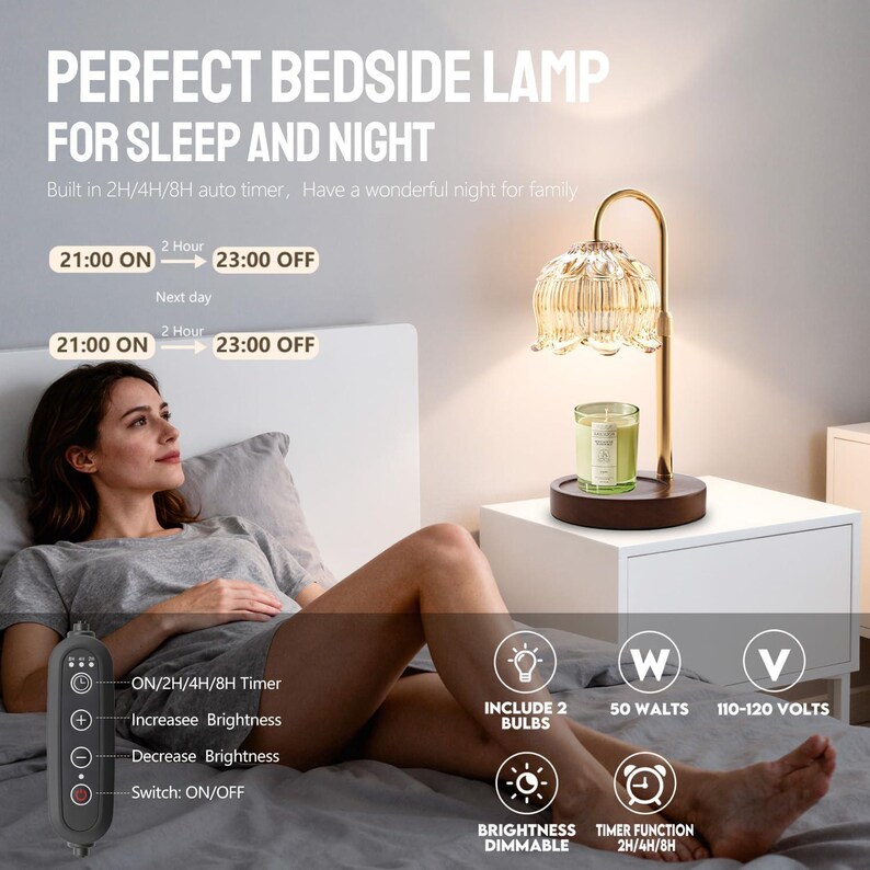 Electric Candle Warmer Lamp With Timer & Dimmer, Home Decor - Etsy UK