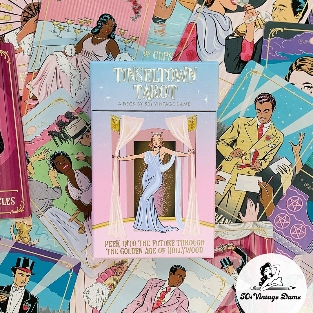 Tinseltown Tarot Card Deck - Author-signed Copy - Pink Vintage ...