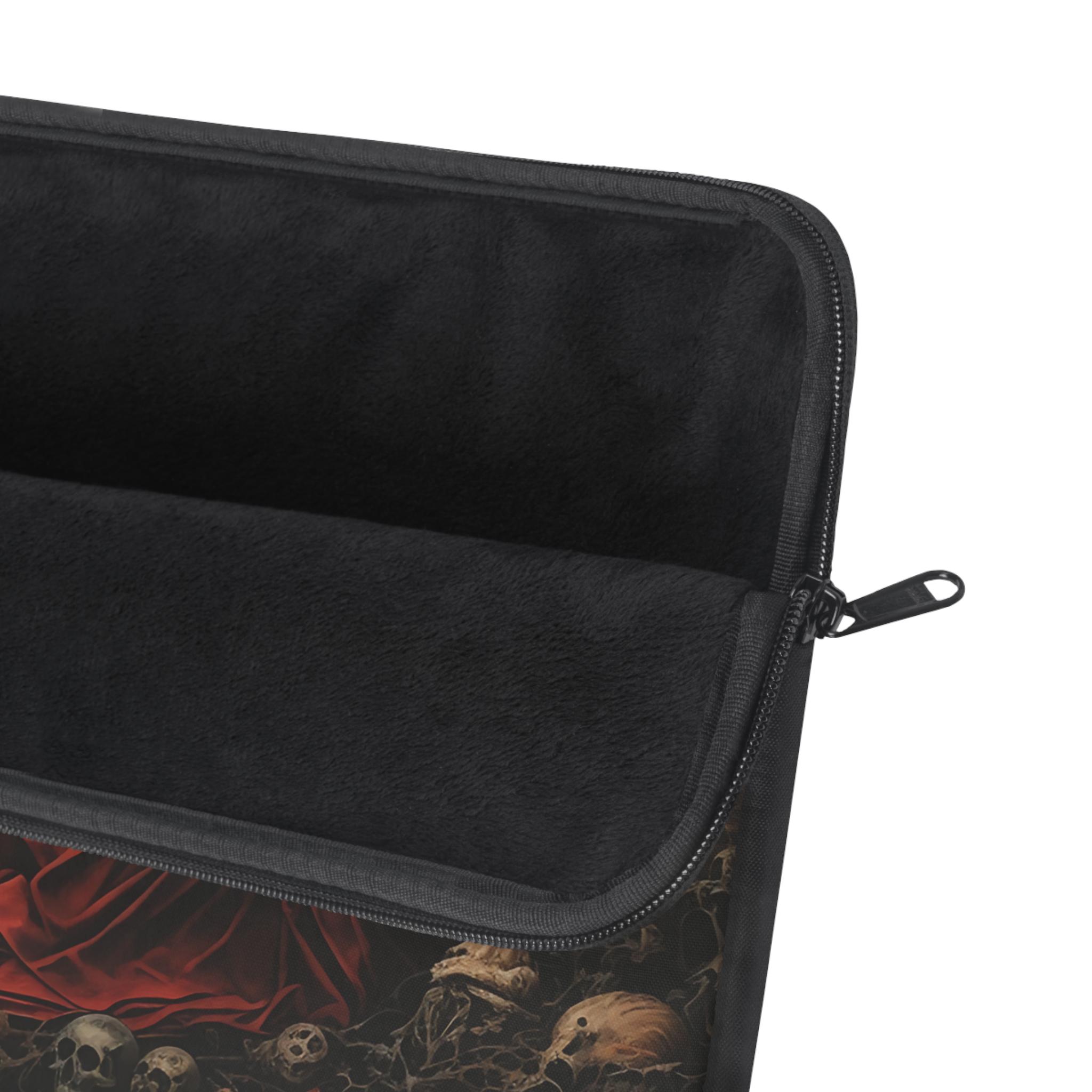 Gothic Skull Bishop Laptop Sleeve, Dark Victorian Cathedral Computer ...