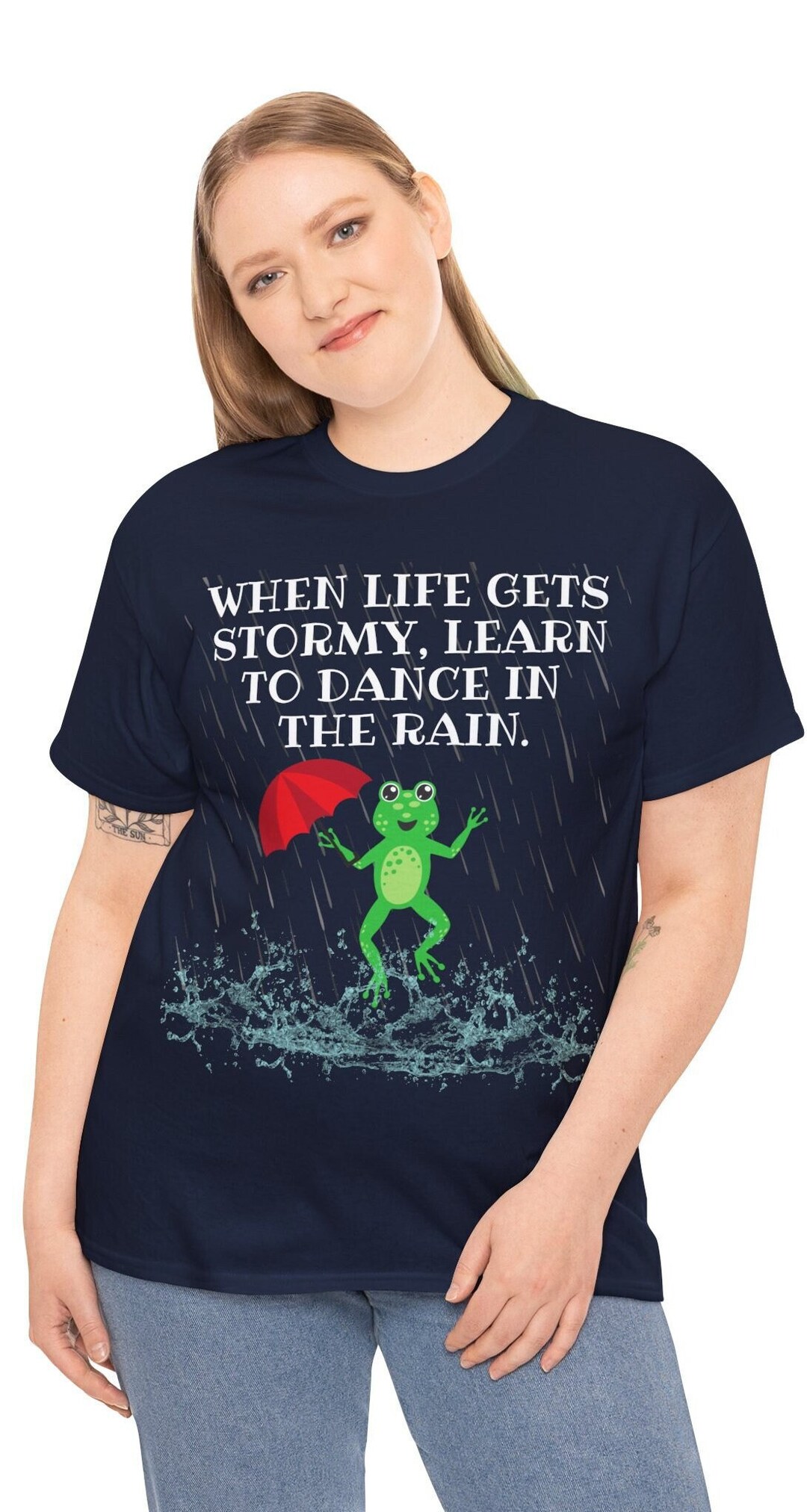 Inspirational Funny Frog T Shirt, When Life Gets Stormy Learn to Dance ...