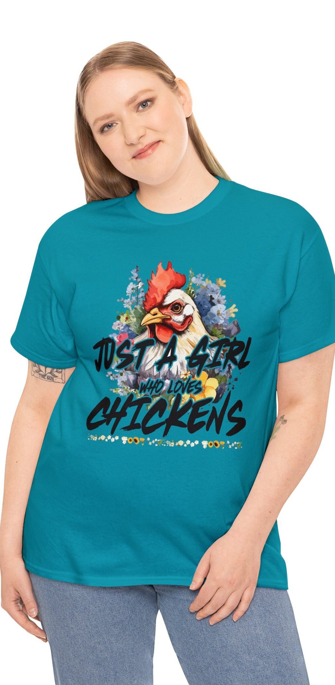 Funny Chicken T Shirt, Just A Girl Who Loves Chickens T-shirt, Adorable ...