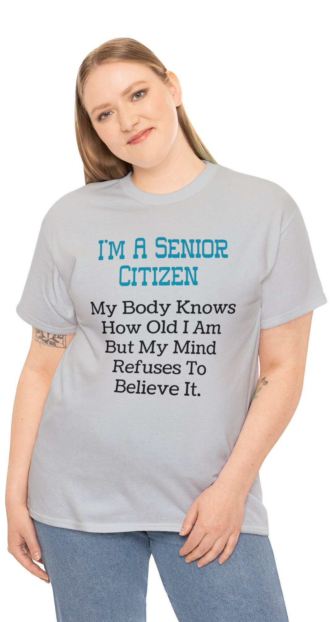 Funny Sarcastic Senior Citizen T Shirt, My Body Knows How Old I Am but ...