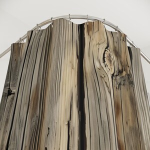 Rustic Wood Look Shower Curtains, Barn Siding Bath Decor, Lodge Home ...