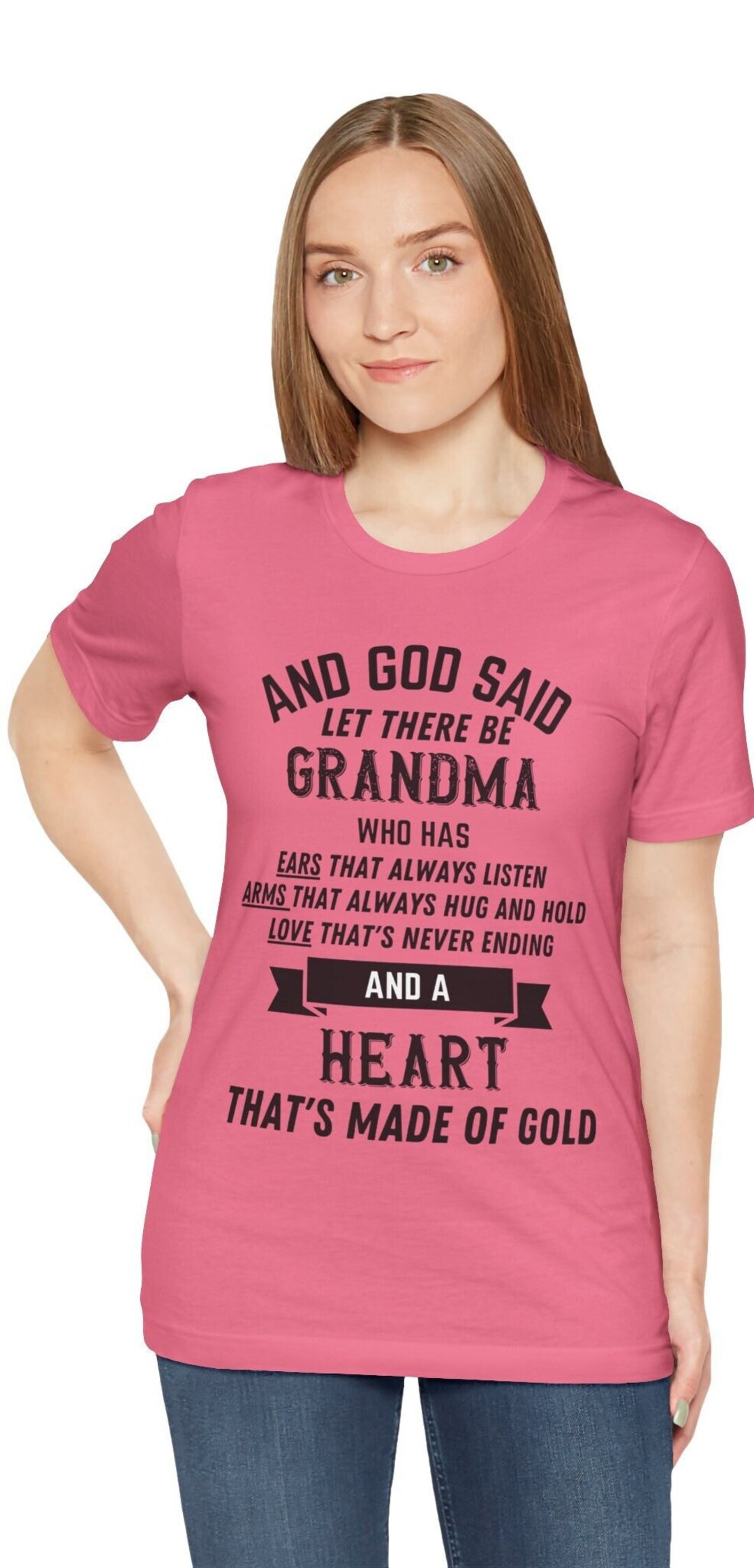 Inspirational Grandmother T Shirt, and God Said Let There Be Grandma ...