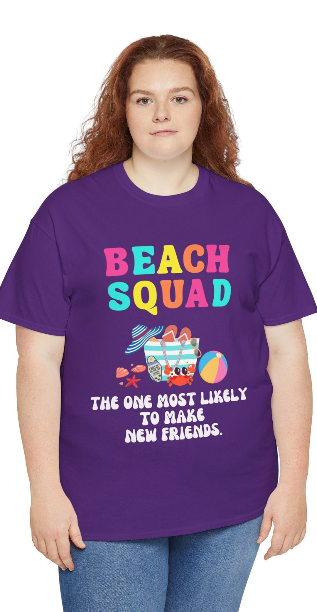 Funny Sarcastic Matching Beach Squad T Shirts, the One Most Likely to ...