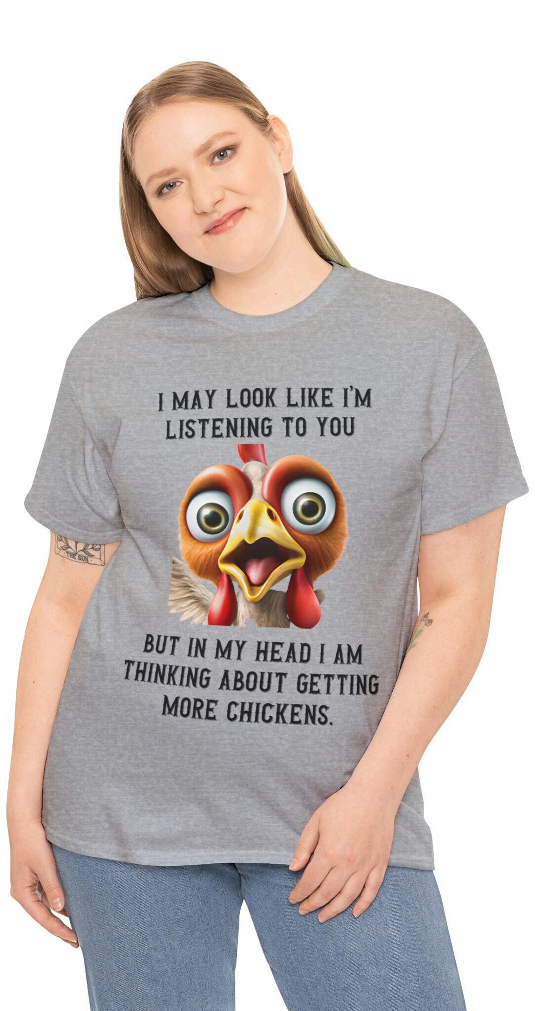 Funny Sarcastic Chicken T Shirt, I May Look Like I Am Listening to You ...