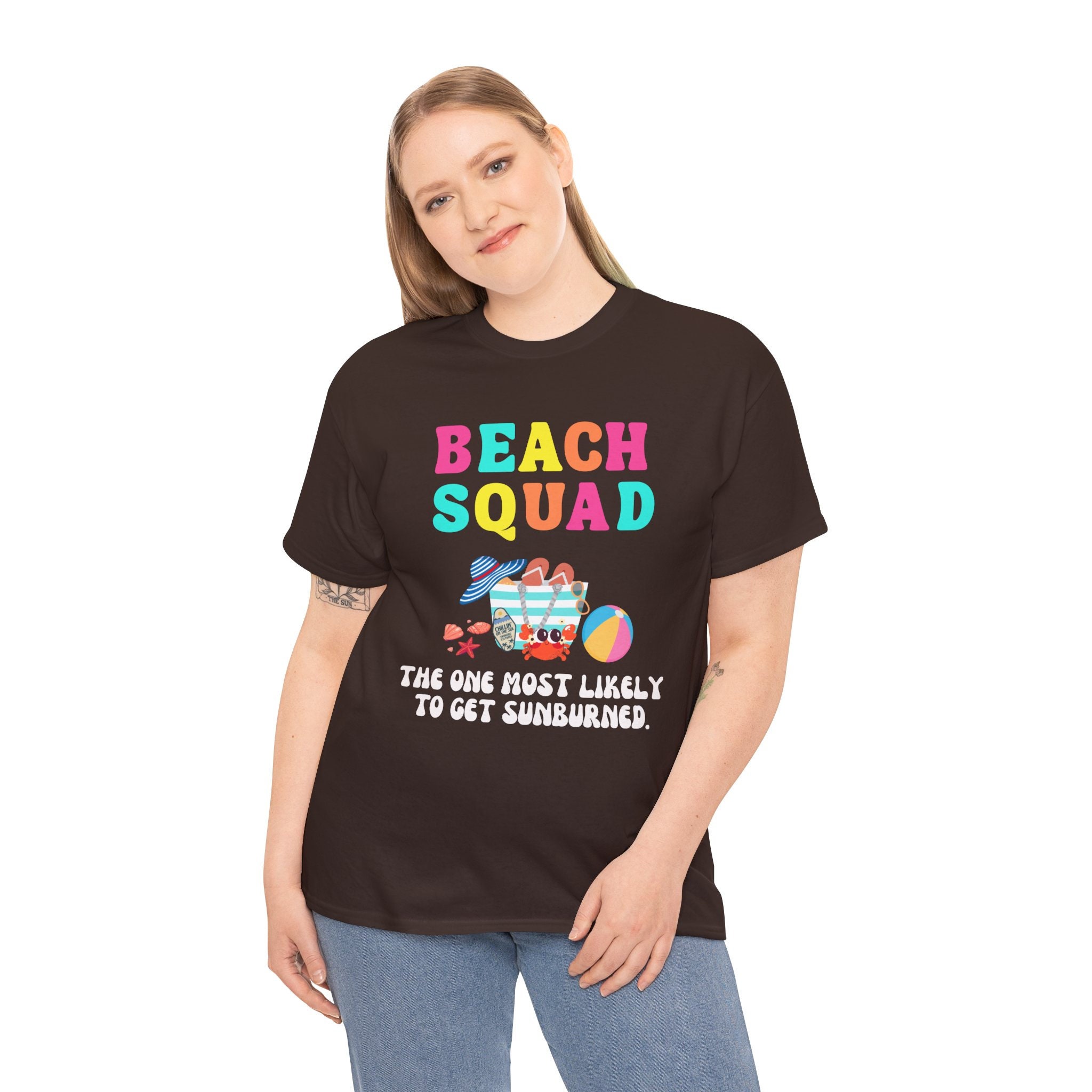 Funny Sarcastic Matching Beach Squad T Shirts, the One Most Likely to ...