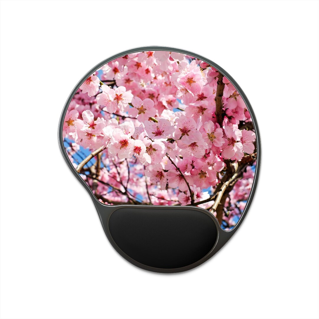 Beautiful Cherry Blossoms Mouse Pad, Pink Flowers Mousepad With Memory ...