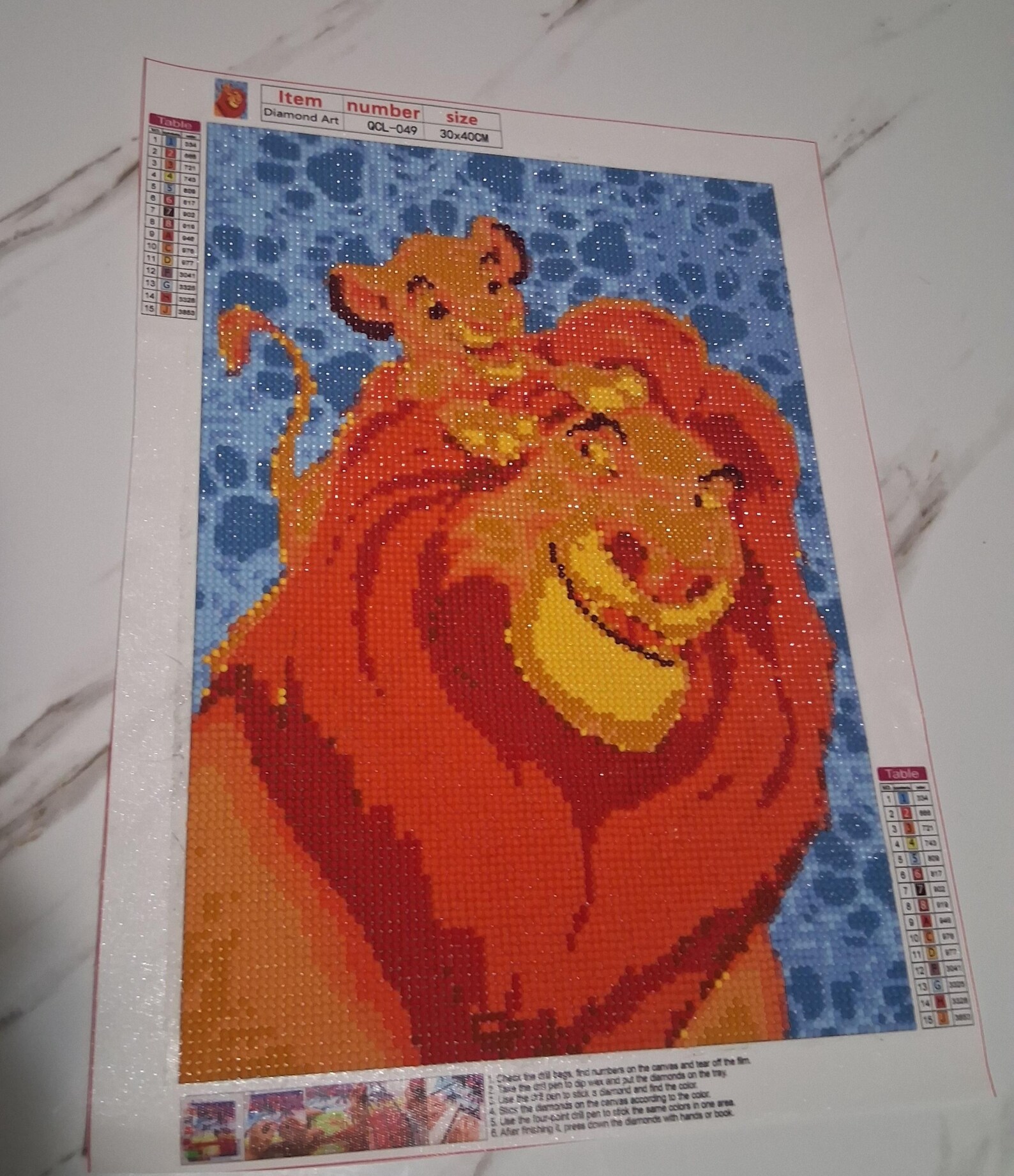 Lion King Sparkling Diamond Painting - Etsy New Zealand