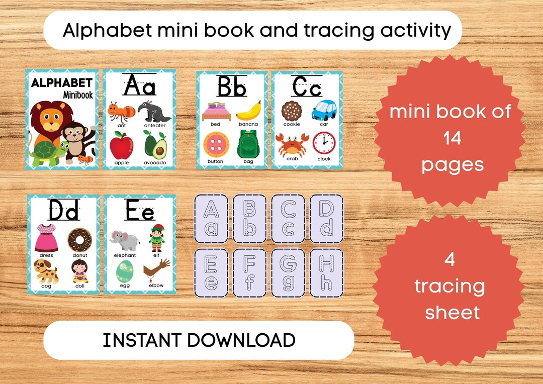 Alphabet Mini Book and Tracing Activity - Etsy