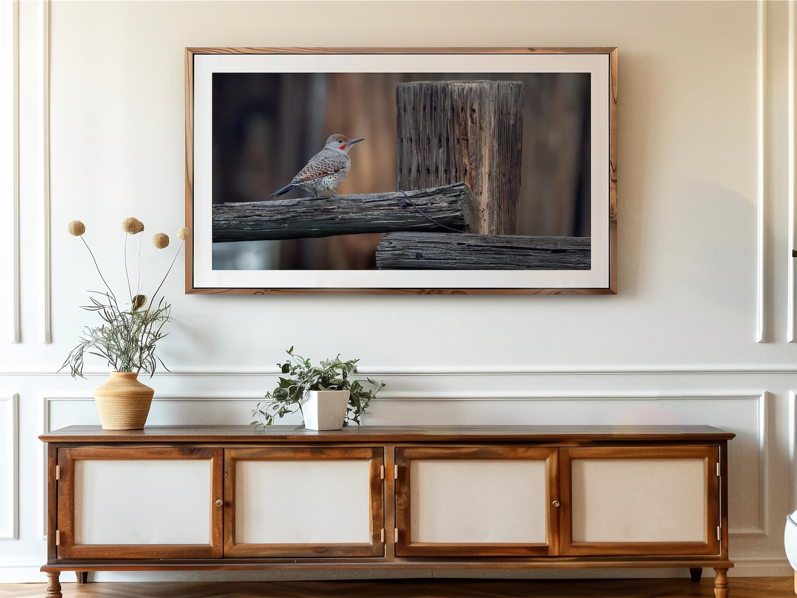 Northern Flickr on Split Rail - Frame TV Art - Etsy