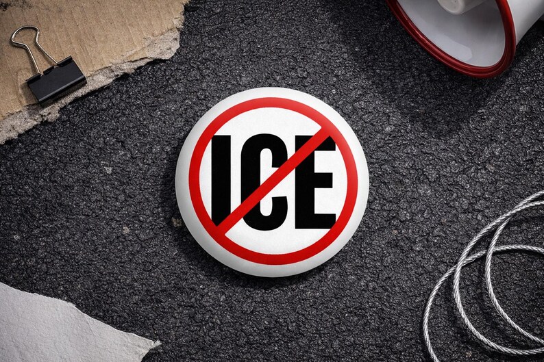 NO ICE - Anti-ice Pin, Abolish Ice for Good Protest Button, Resistance ...