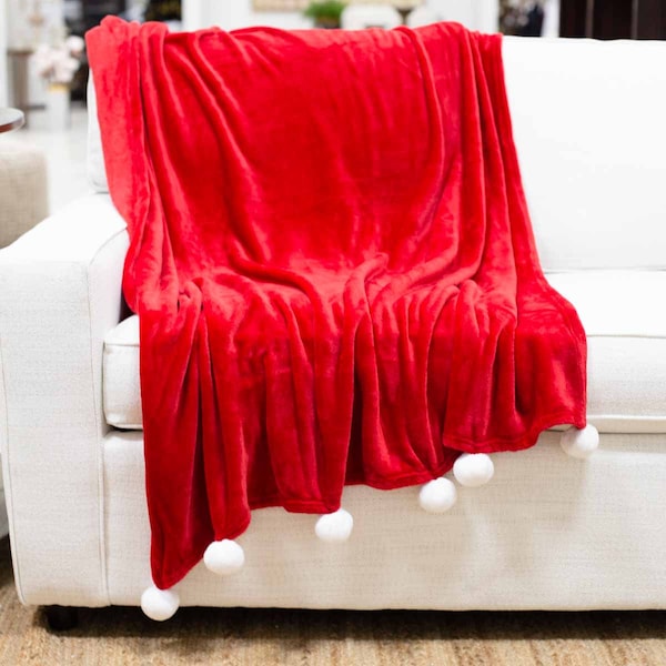 Santa Blanket Red - Etsy