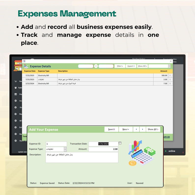 Restaurant POS Software With SOURCE CODE | Billing, Table & Inventory Management System | Excel ...