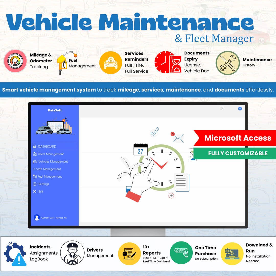 Vehicle & Fleet Management Software With Source Code | Fuel, Maintenance and Mileage Tracker ...
