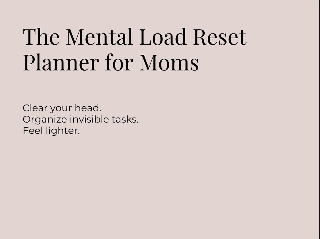 Mental Load Planner for Moms | Printable + Canva Editable | Brain Dump ...