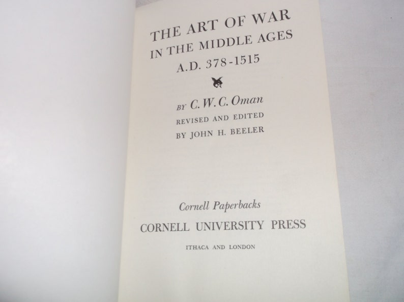 The Art of War in the Middle Ages: 1968 Paperback - Etsy