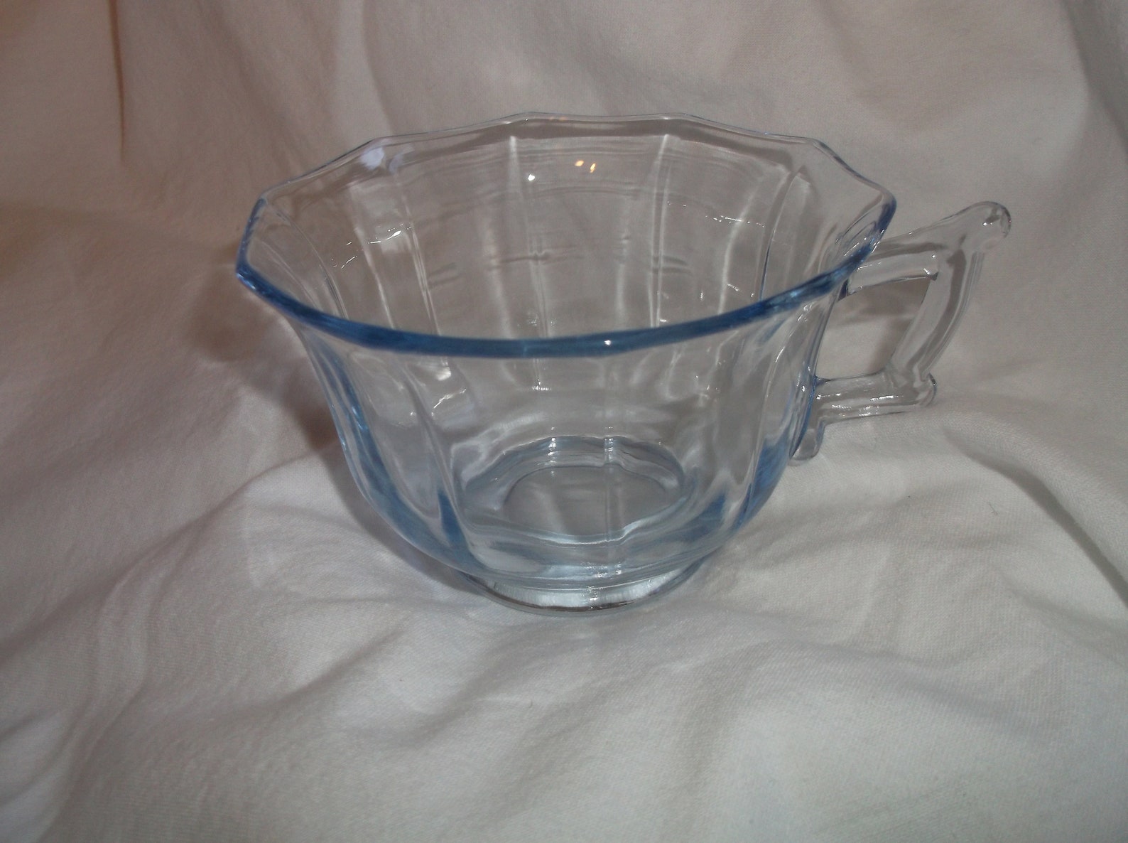 3 Cambridge Glass Blue DECAGON Cups Vintage Cottage Chic - Etsy