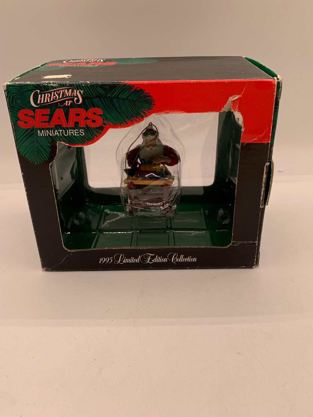1995 Sears Miniature Craftsman Santa Claus Workbench Christmas Ornament ...