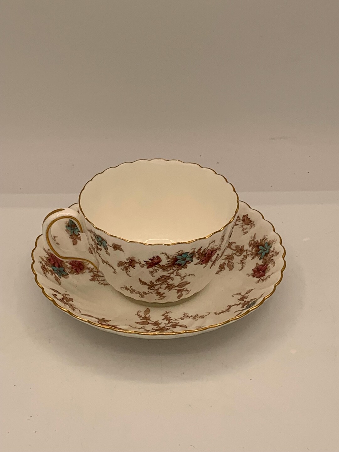 Minton China Ancestral Tea Cup and Saucer Set Made in England - Etsy