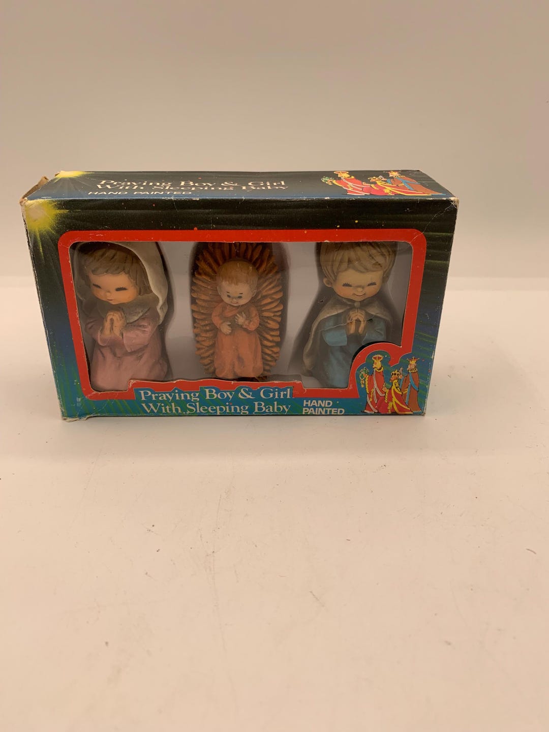 Ho Cheong Plastics Praying Boy & Girl With Baby Christmas Nativity ...