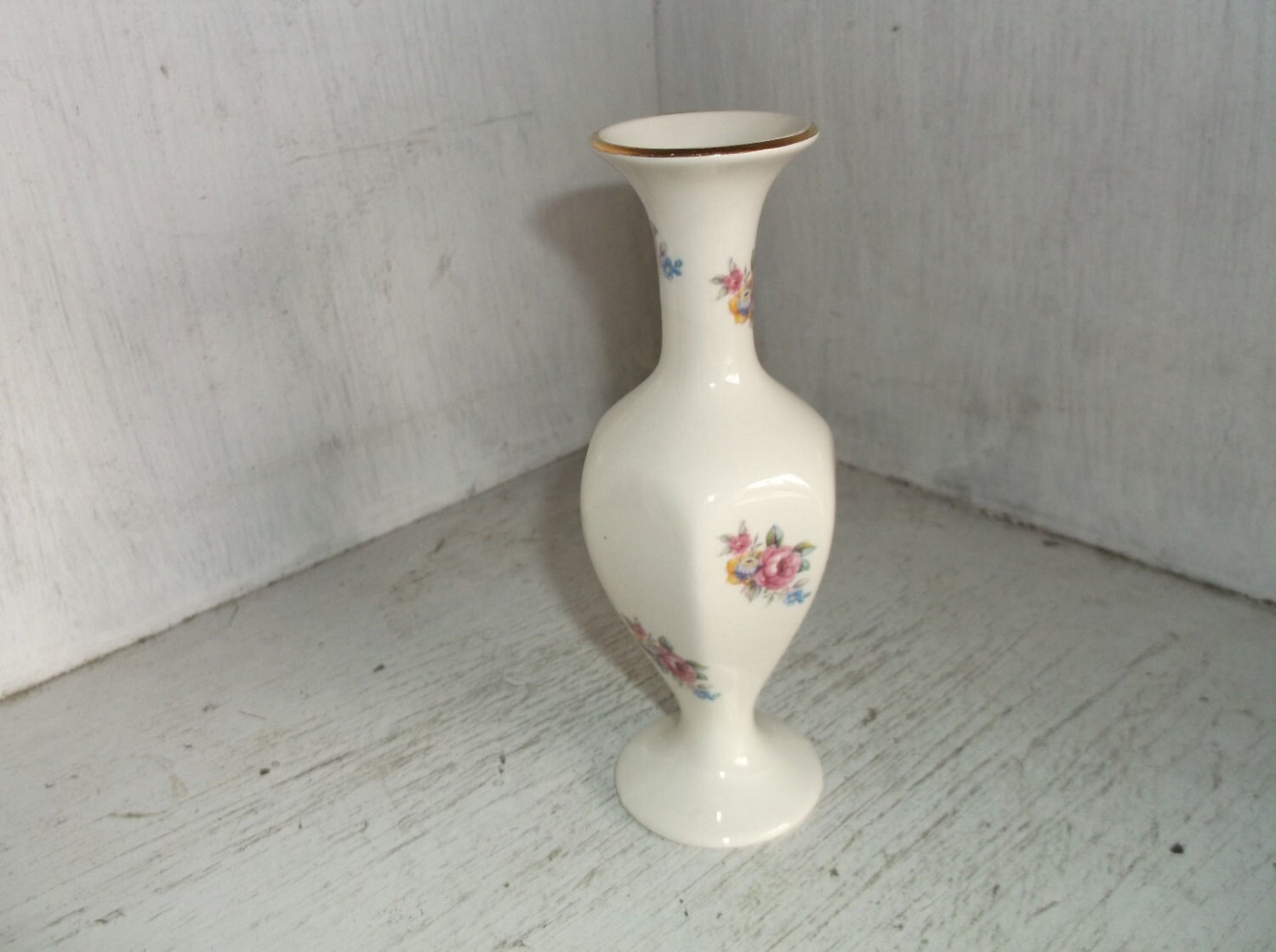 Lord Nelson Pottery England Pink Floral Bud Vase 5 1/8" Vintage - Etsy