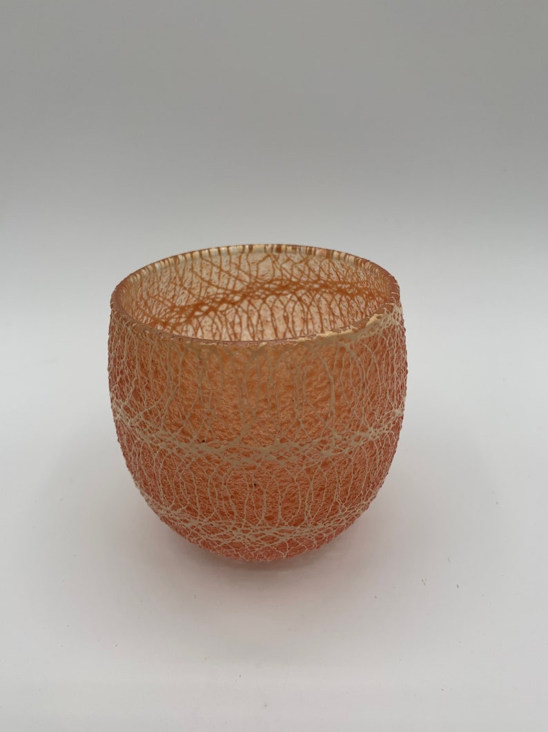 Vintage Colorcraft Orange Spaghetti String Roly Poly Glass - Etsy