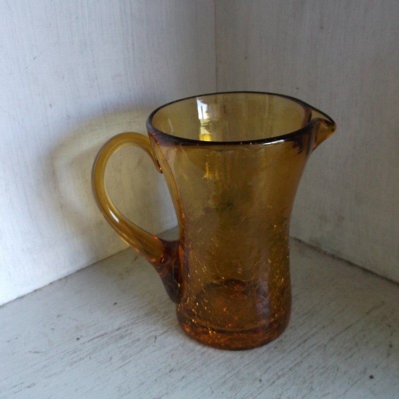 Amber Glass Jug - Etsy