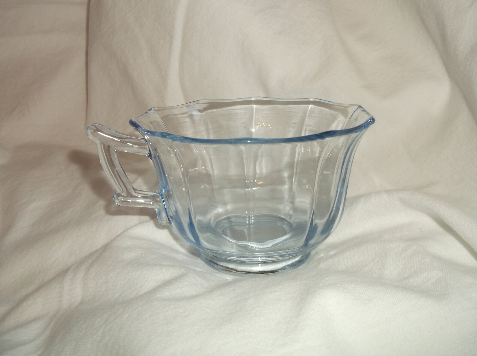 3 Cambridge Glass Blue DECAGON Cups Vintage Cottage Chic - Etsy