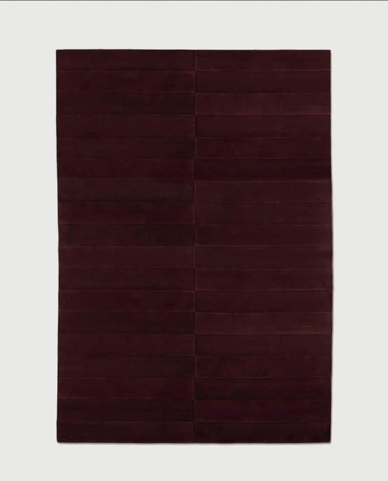 Chocolate Brown Runner Rug | Solid Cokleti Wool Runner Carpet ...