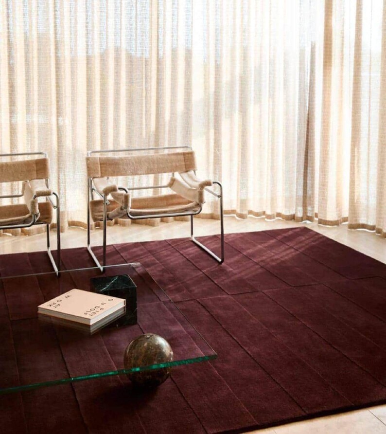Chocolate Brown Runner Rug | Solid Cokleti Wool Runner Carpet ...