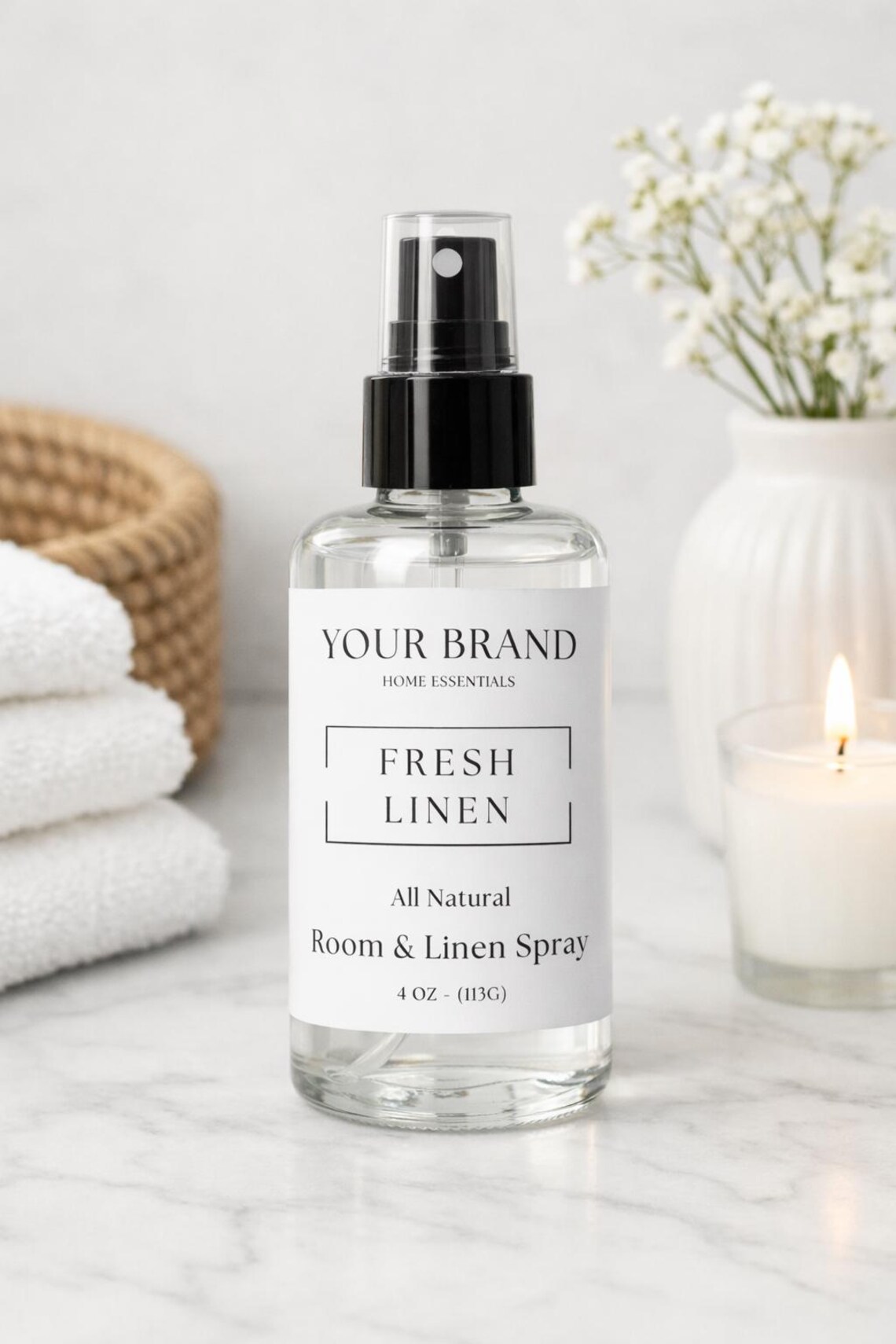 Editable Room & Linen Spray Label Template | Minimalist Design (canva ...