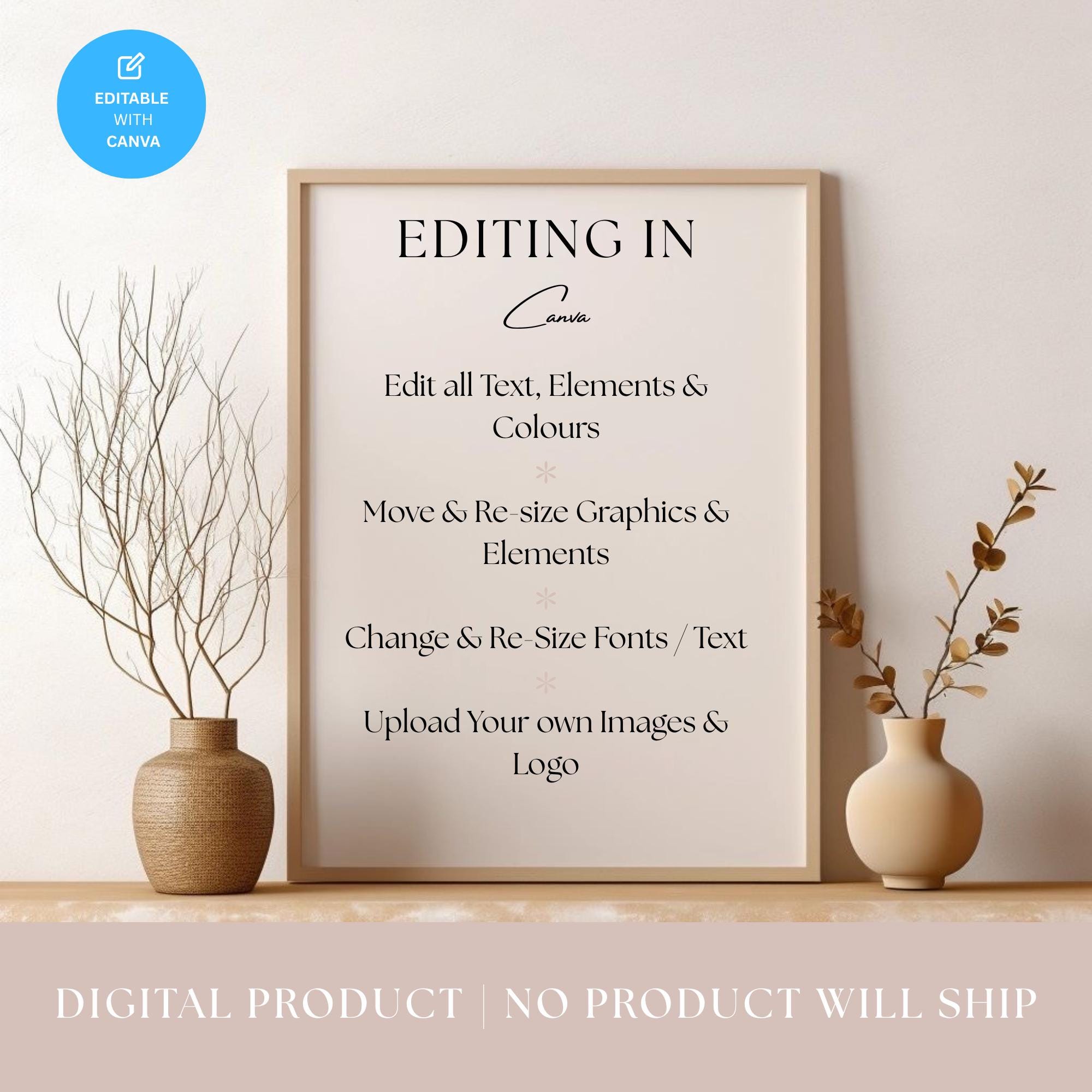 Editable Room & Linen Spray Label Template | Minimalist Design (canva ...