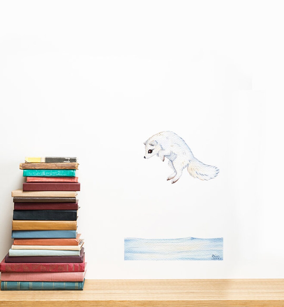 Artic Fox Wall Sticker Decal | Kids Wall Stickers, Animals Wall ...
