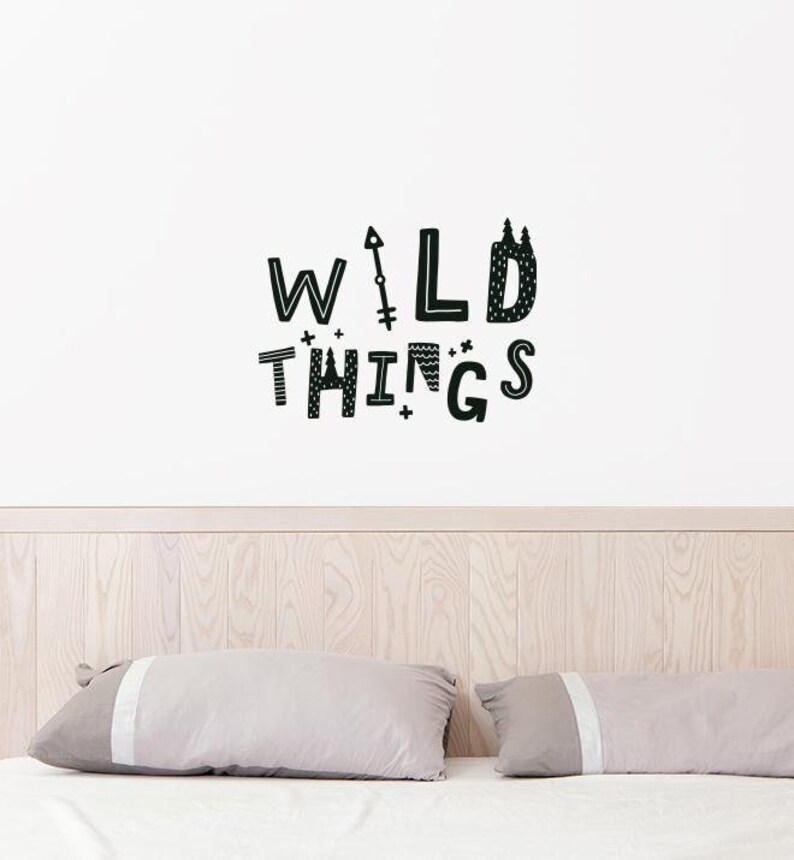 The Wild Things Wall Sticker Decal | Wall Sticker Quotes, Wall Decals ...