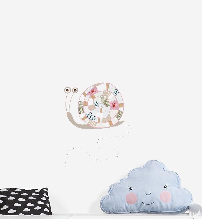 Cute Happy Snail Wall Sticker Decal Kids Wall Stickers | Etsy