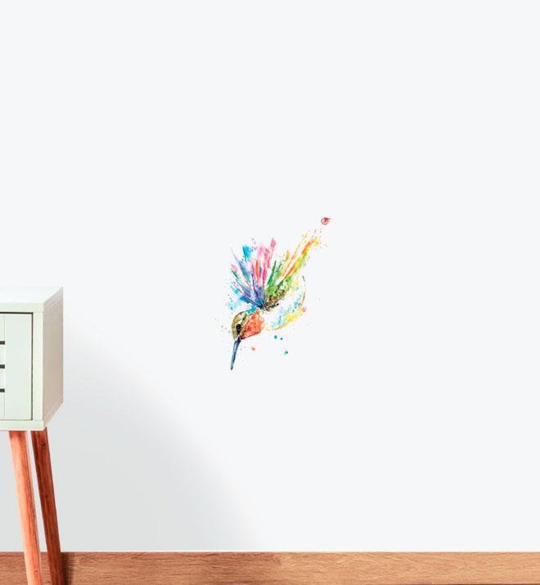 Ruby Hummingbird Wall Sticker Decal | Illustration Wall Stickers ...