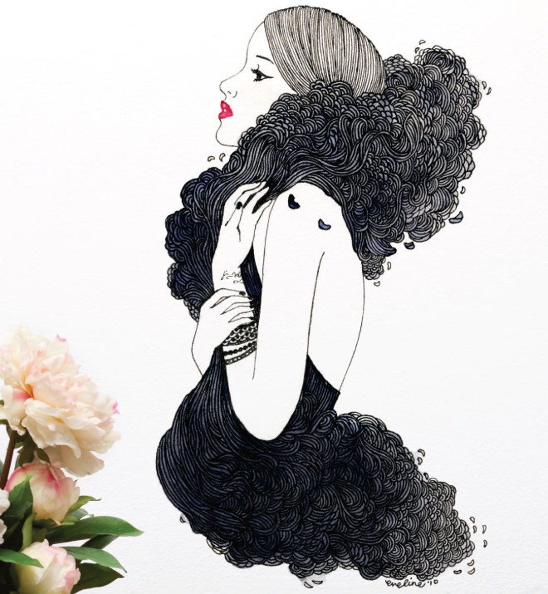 Wave Girl Wall Sticker Decal | Illustration Wall Stickers, Animals Wall ...